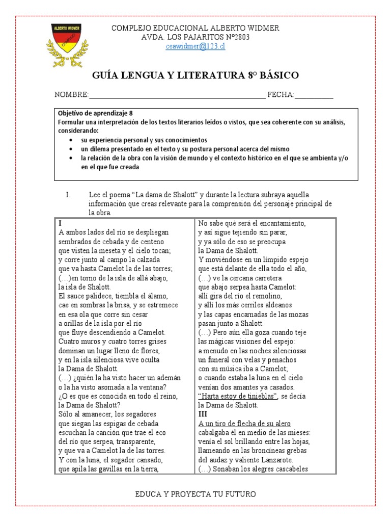 Guia6 Textos Poeticos 8° | PDF