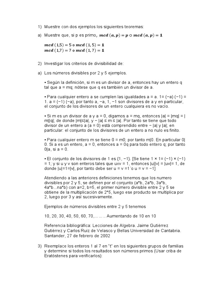 Literal A Anexo 3 Divisibilidad y Congruencias | PDF | Ecuaciones | Aritmética