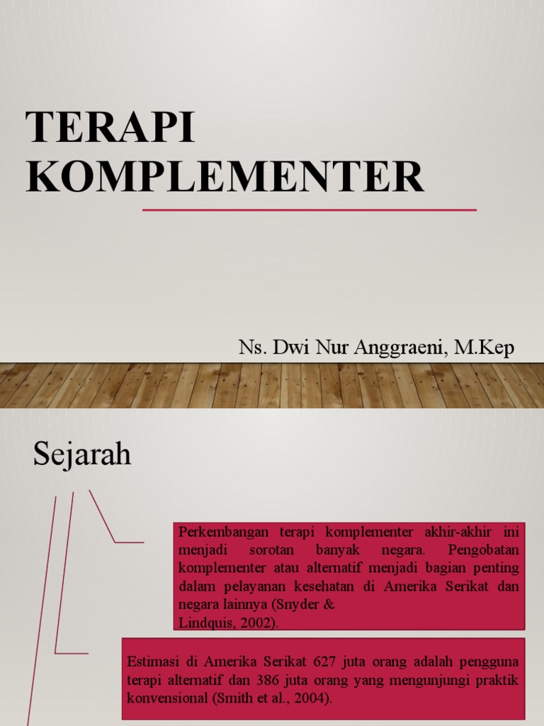 Peran dan Jenis Terapi Komplementer | PDF | Pengembangan Diri ...