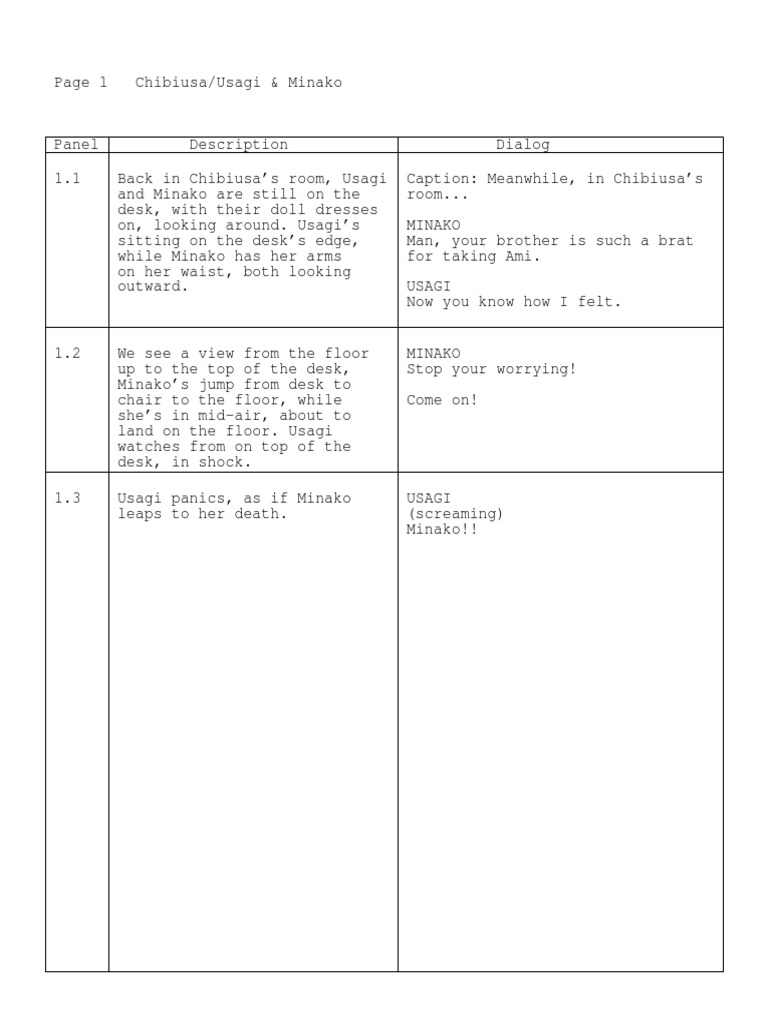 Script For The Senshi Dolls - Issue 05 - Day 3 - Playtime | PDF | Cakes