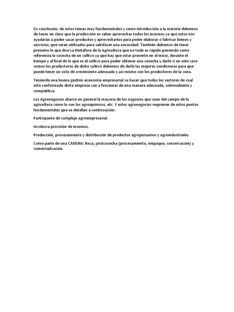 Conclusión Gestión Empresarial | PDF