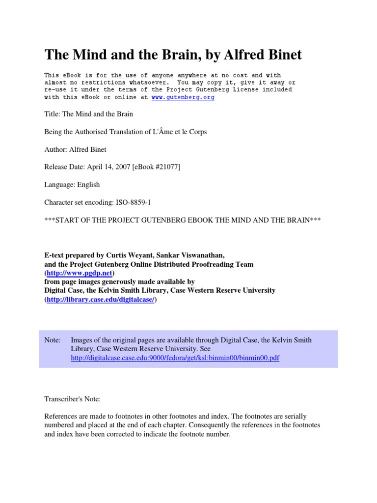 The Mind and The Brain | PDF | Mind | Consciousness