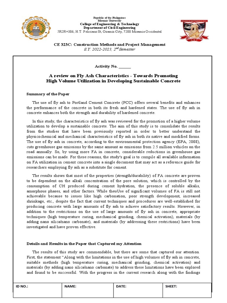 Fly Ash | PDF | Concrete | Fly Ash