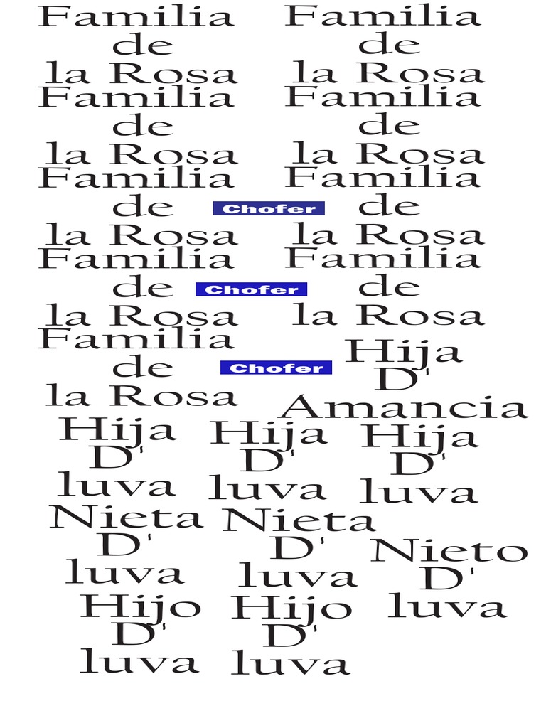 Familia de La Rosa | PDF