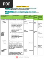 Diabetic Patient Teaching Plan | PDF | Diabetes | Diabetes Management