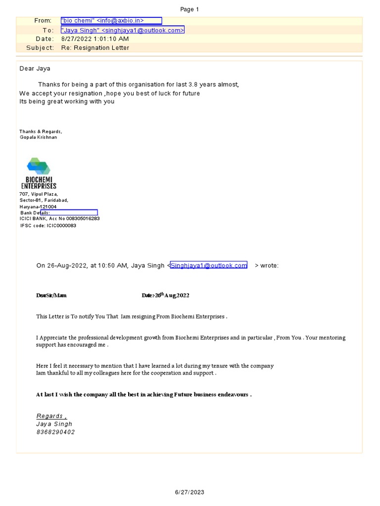 REGINATION LETTER ACCEPTANCE (1) | PDF