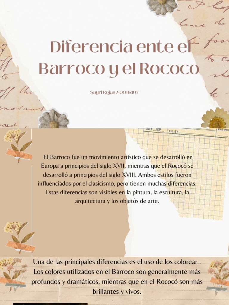 El Estilo Barroco y Rococo | PDF