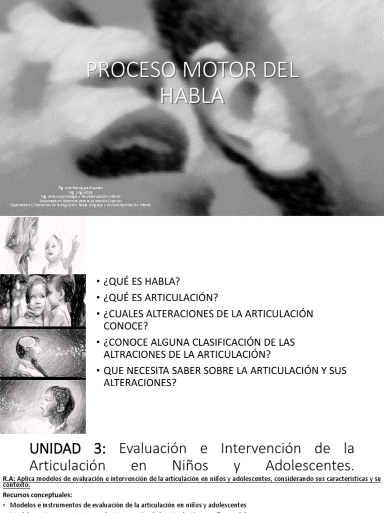 PROCESO MOTOR DEL HABLA | PDF | Fonología | Fonética