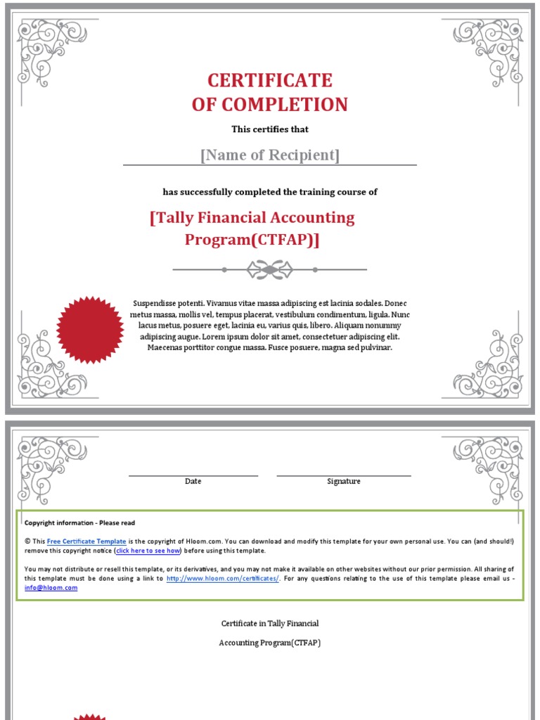 Elegant Training Completion Certificate | PDF | Career & Growth | Business