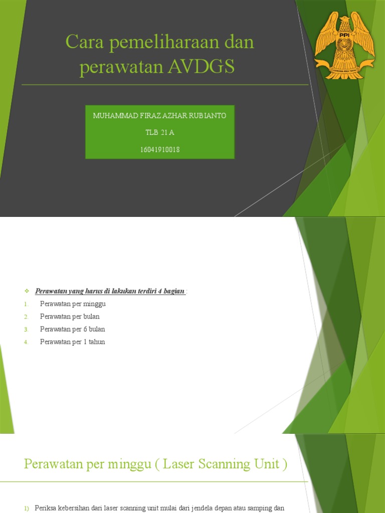 Panduan Perawatan AVDGS | PDF | Bisnis | Teknologi & Rekayasa