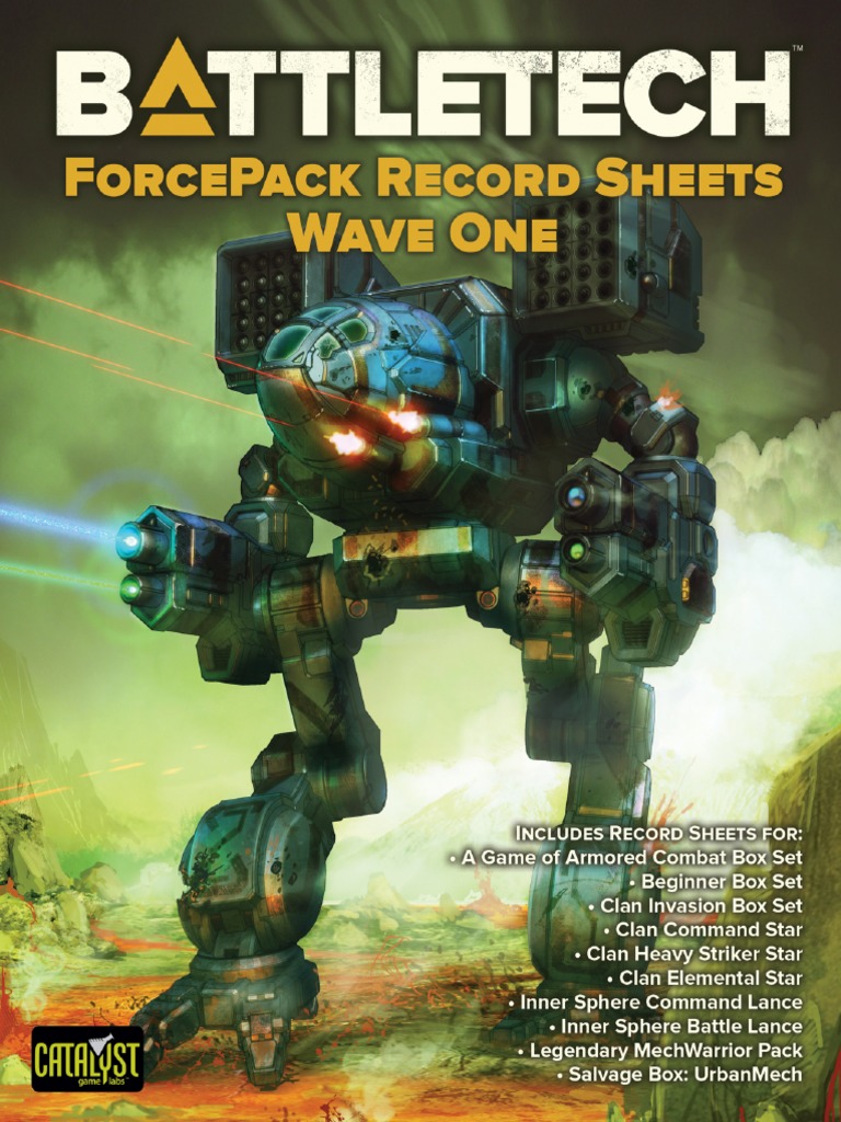 BATTLETECH ForcePacks Record Sheets - Wave One | PDF | Military ...
