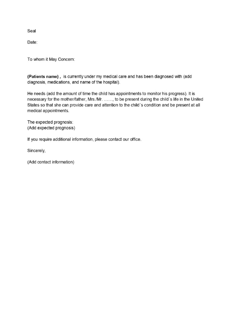 Medical Letter Template | PDF