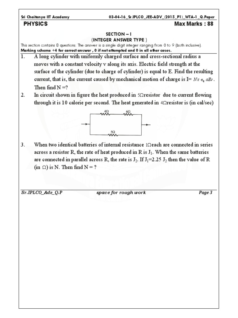 Current Electricity Adv | PDF | Electrical Resistivity And Conductivity ...