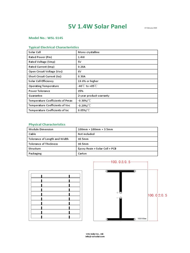 1.4W 5V Datasheet | PDF