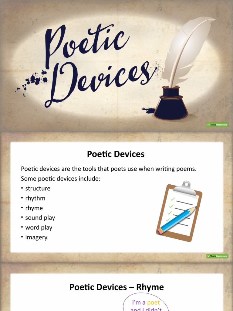 Poetic Device | PDF | Poetry | Rhyme