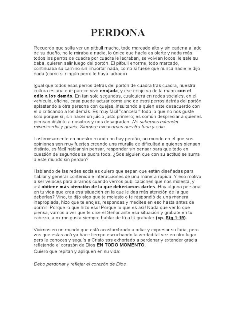 Debemos Perdonar | PDF | Cristo (título) | Perdón