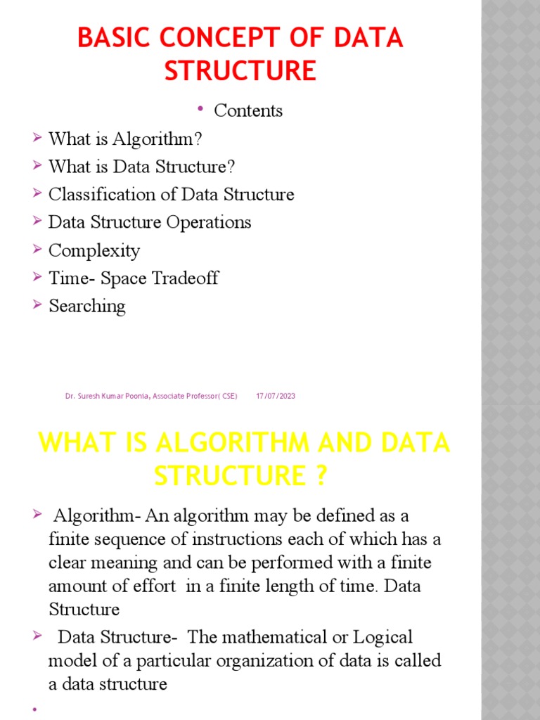 Basic Concept of Data Structure | PDF | Time Complexity | Algorithms