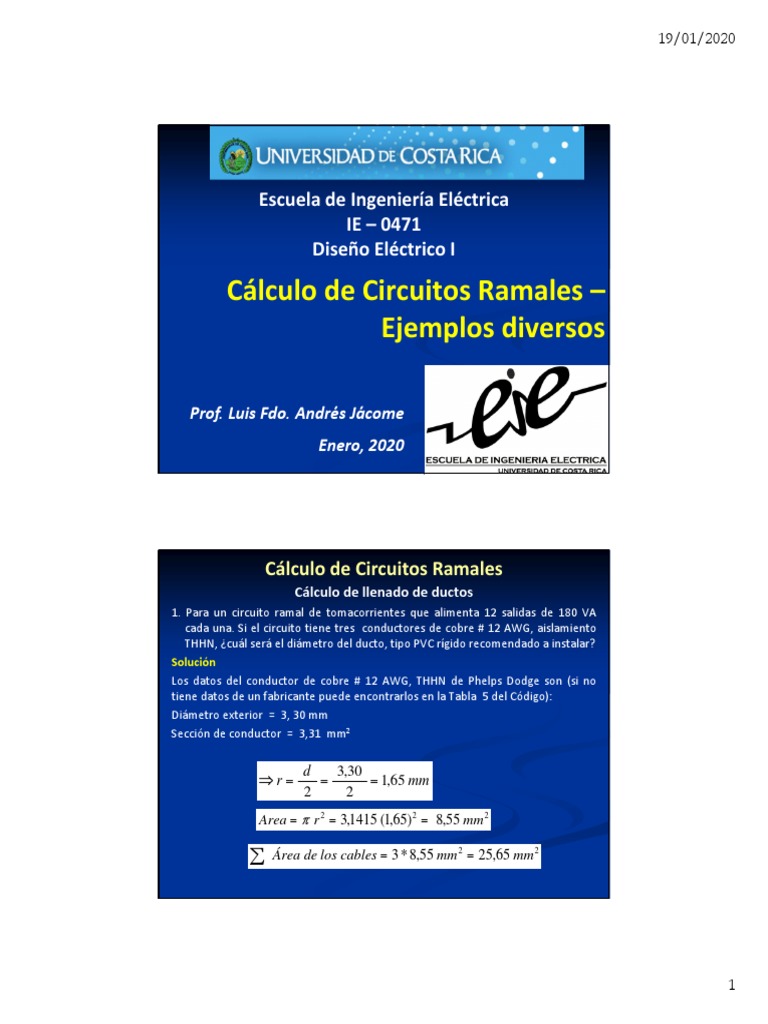 P15 - DE Circuito Ramales Ejemplos | PDF | Corriente eléctrica ...