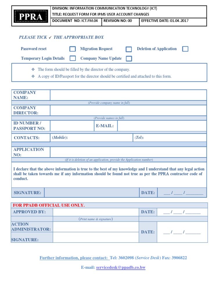 2 User Support Form PPADB | PDF