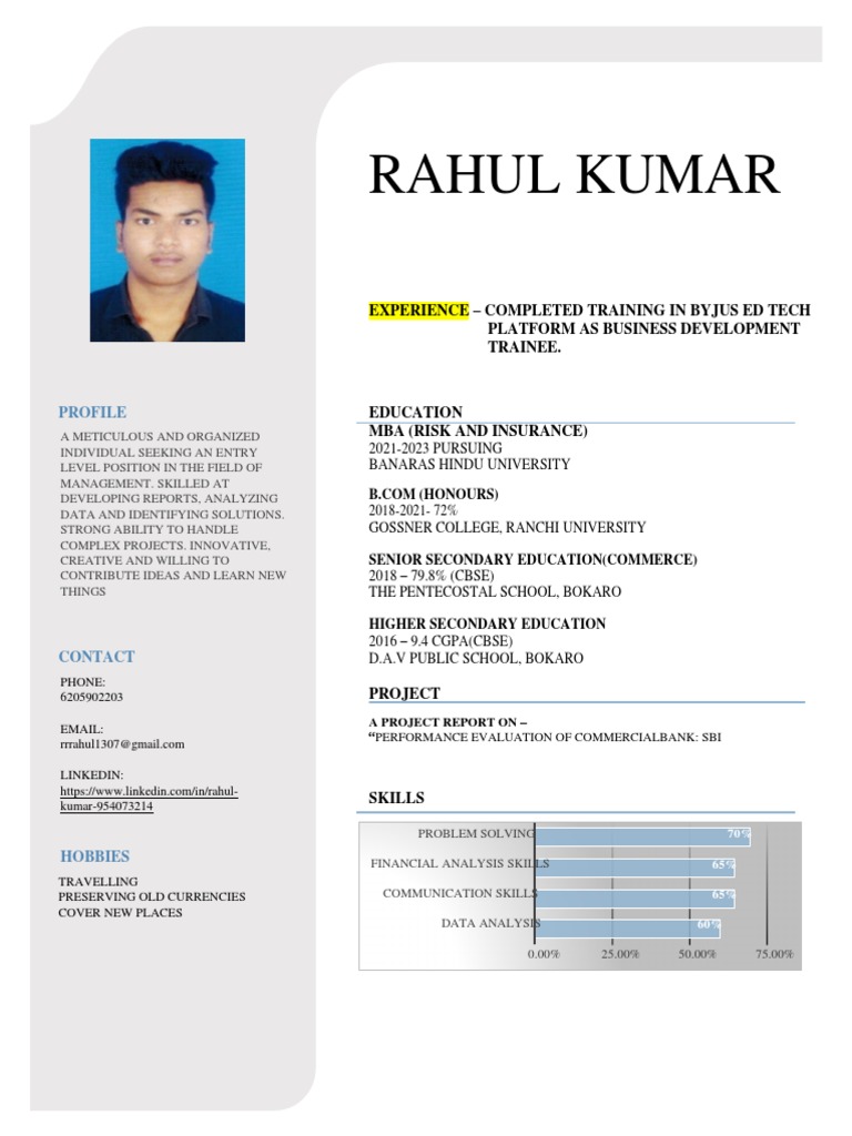 2022 RAHUL RESUME - PTI Proud To Be An Indian | PDF