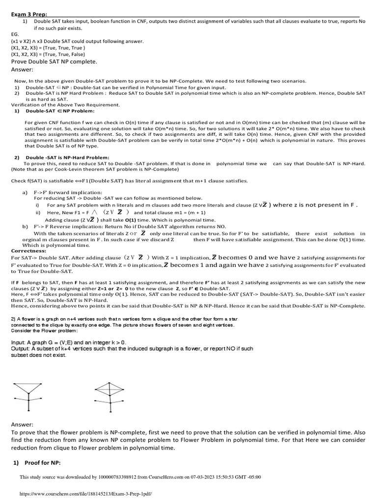 Exam 3 Prep 1 PDF | PDF | Time Complexity | Mathematical Relations