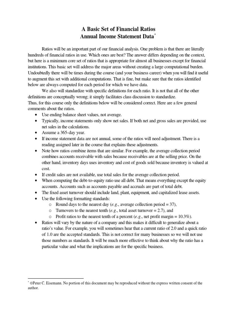 Essential Financial Ratios Guide | PDF | Equity (Finance) | Revenue