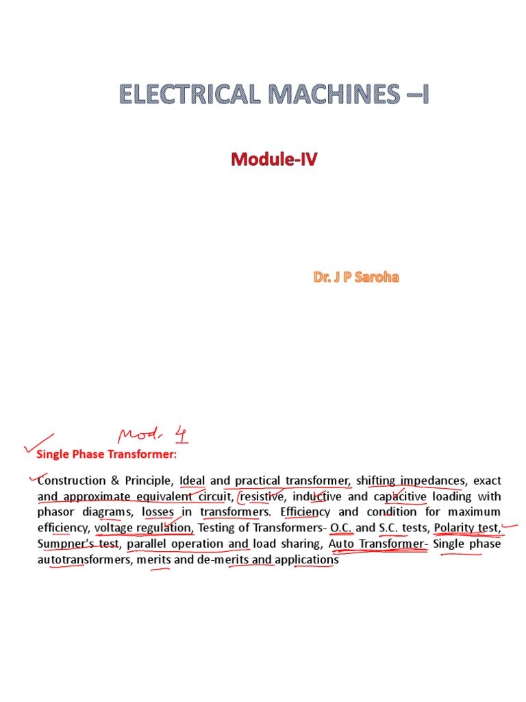 Mod-4 A | PDF | Transformer | Inductor
