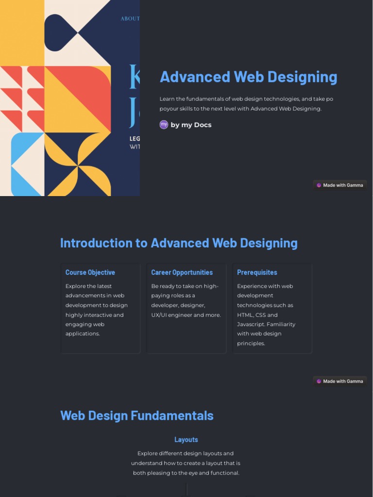 Advanced Web Designing | PDF | Web Design | World Wide Web