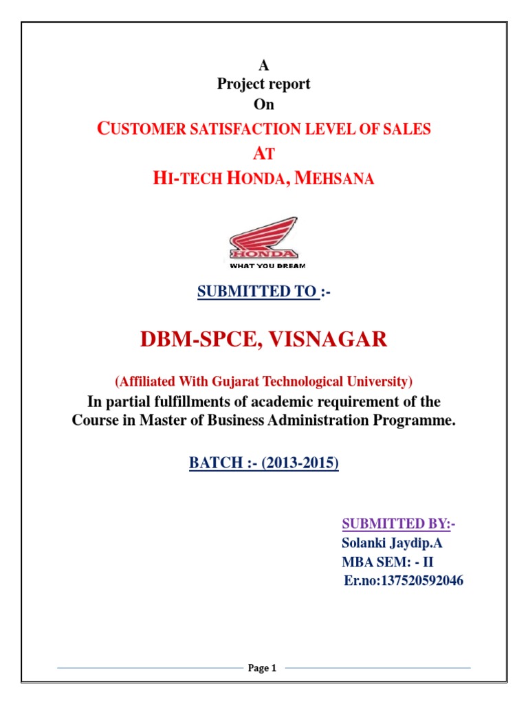 Dbm-Spce, Visnagar: C A H - H, M | PDF | Survey Methodology | Sampling ...