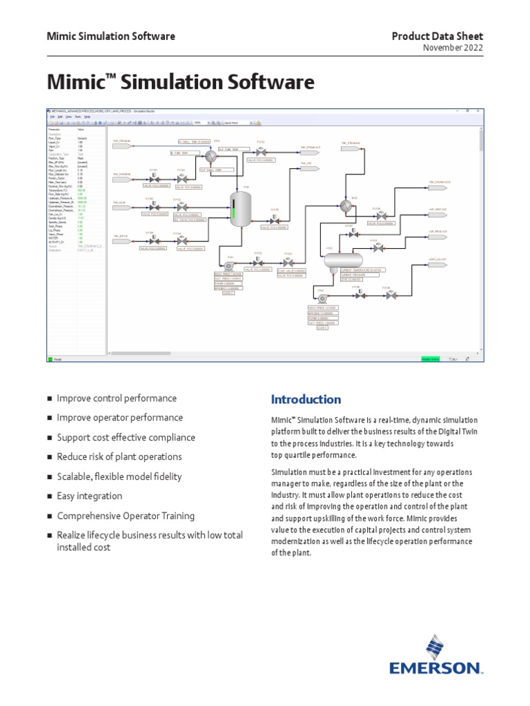 Product Data Sheet Mimic Simulation Software Mimic en 3628186 | PDF | Simulation | Remote ...