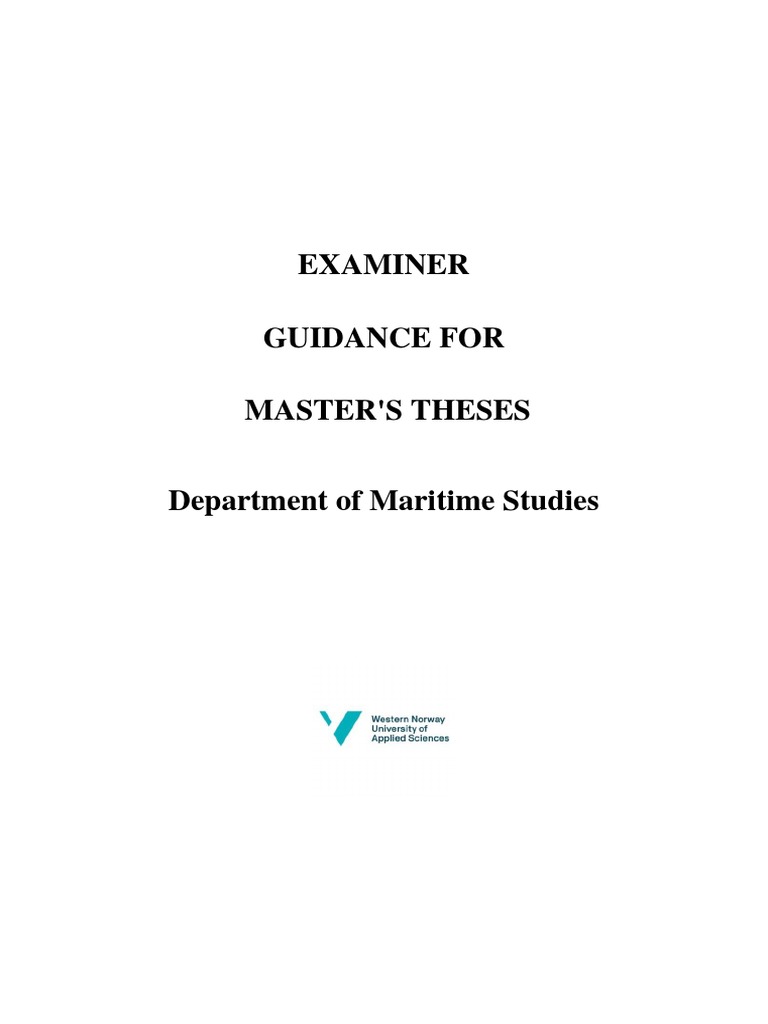 Examiner Guidance MMO5017 | PDF | Thesis | Knowledge
