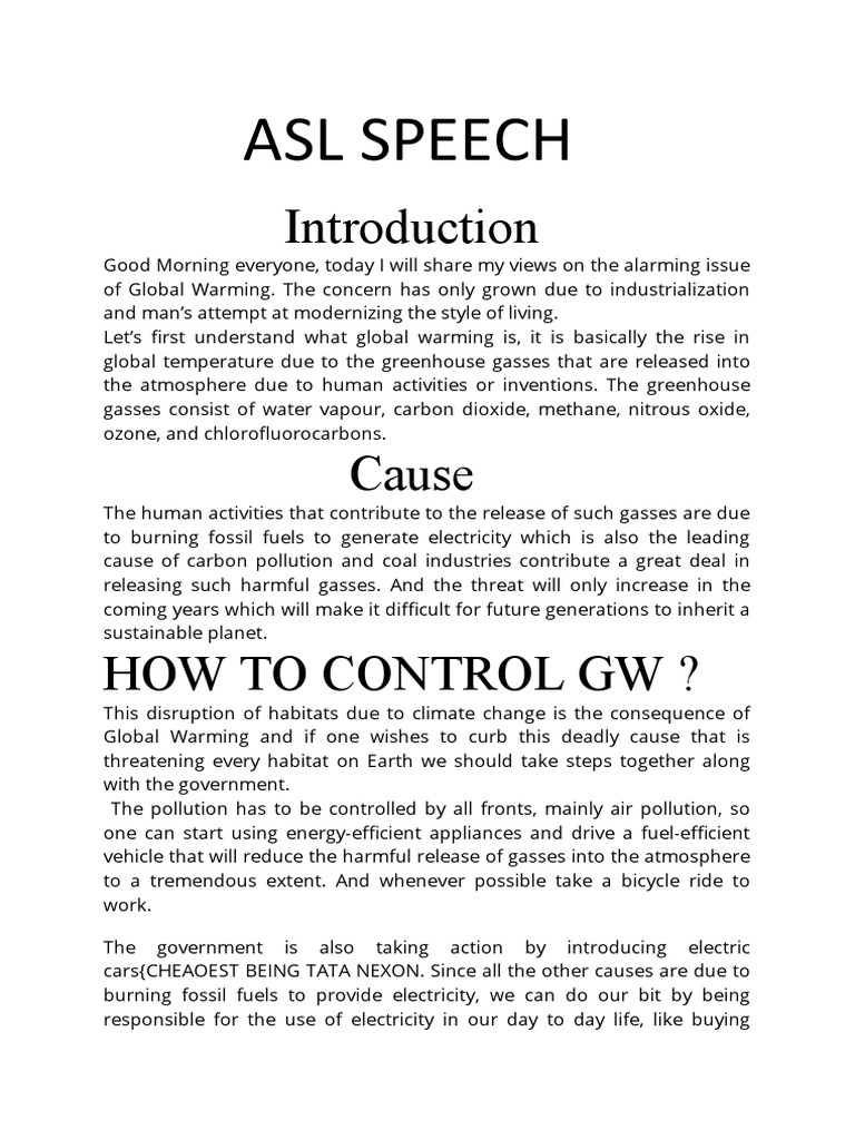 ASL SPEECH (Sharvil) | PDF