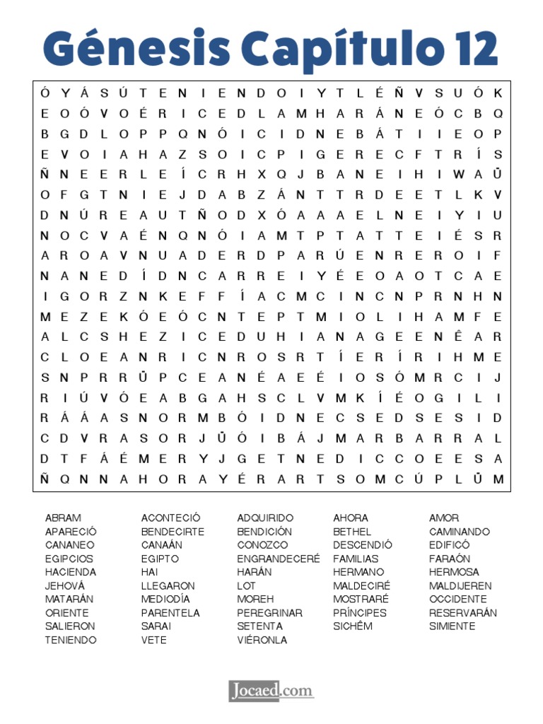 Genesis 12 Sopa de Letras | PDF
