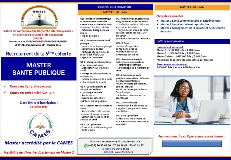 Master en Santé Publique à IFRISSE | PDF | Développement personnel