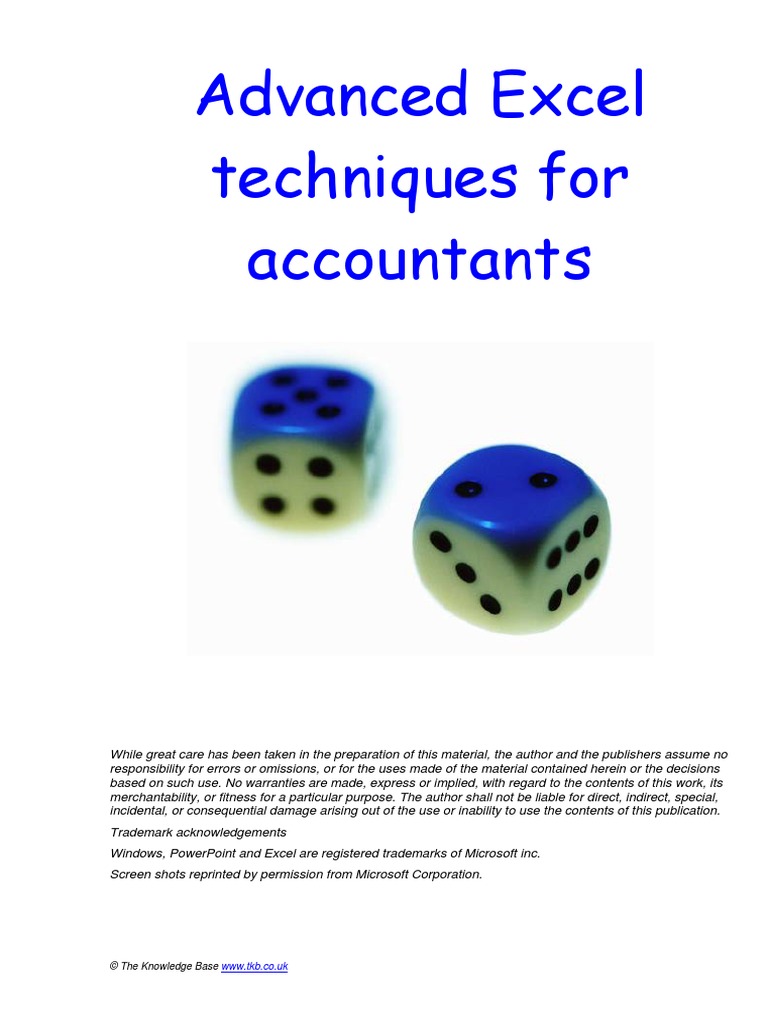 20 Advanced Excel Techniques | PDF | Microsoft Excel | Spreadsheet 20 Advanced Excel Techniques | PDF | Microsoft Excel | Spreadsheet