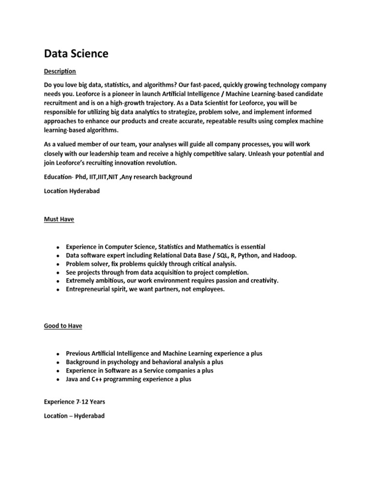 Job Descriptions | PDF | Mobile App | Websites