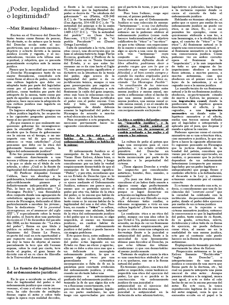 La Ética Del Poder | PDF | Legitimidad (política) | Moralidad