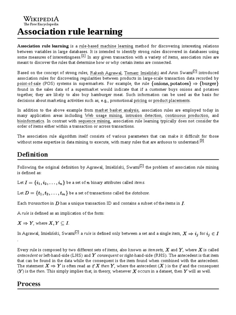 Association Rule Learning | PDF | Information Science | Information ...