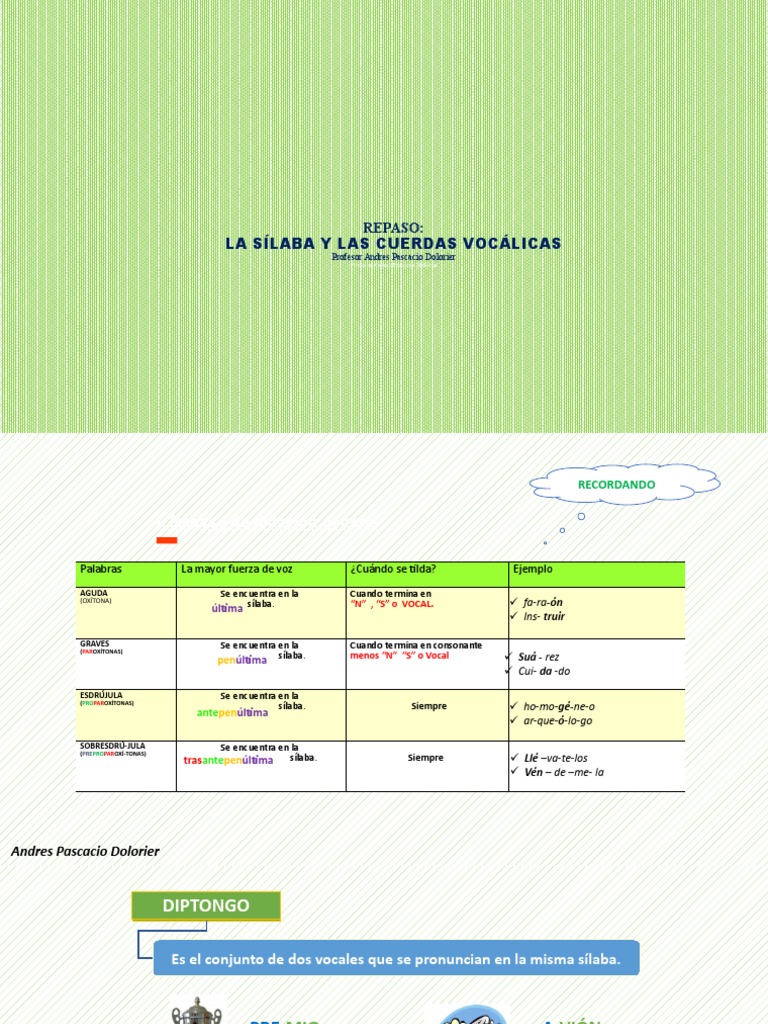 Repaso de Lenguaje Tema 5 6 7 8 | PDF | Palabra | Fonética