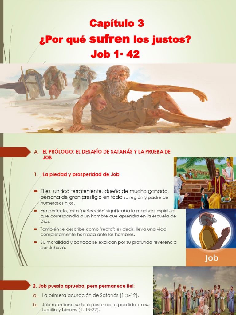 Capítulo 3 ¿Por Qué Los Justos? Job 1 42: Sufren | PDF | Libro de ...