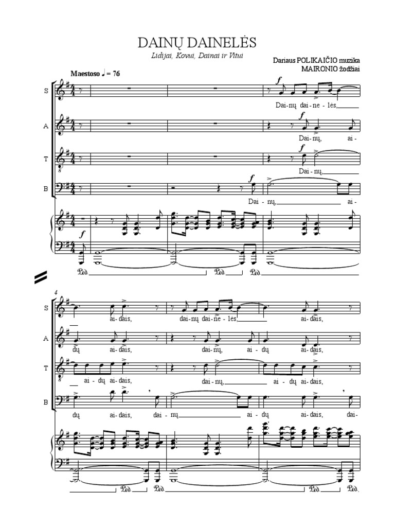 Dainu Daineles SATB | PDF