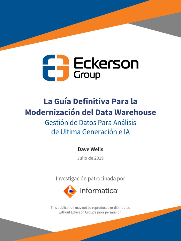 Guía Modernización del Data Warehouse | PDF