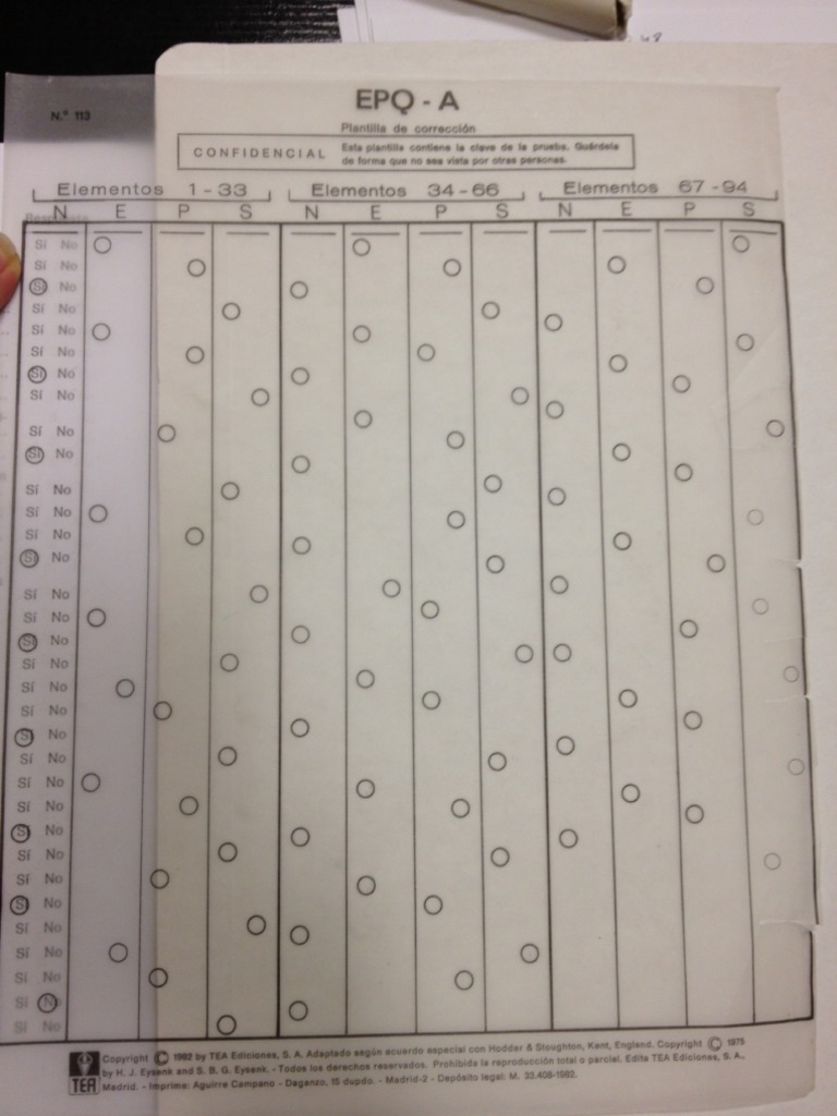 PLANTILLA EPQ-A | PDF