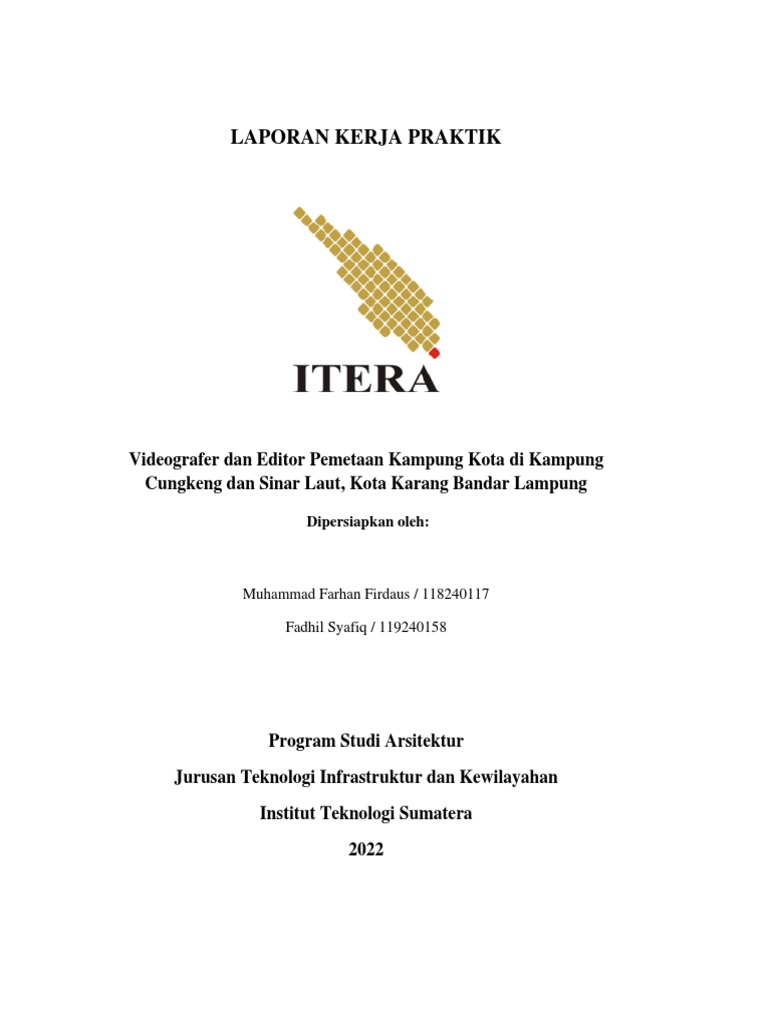 Laporan Kerja Praktik - Arsitektur - Muhammad Farhan Firdaus - Fadhil ...