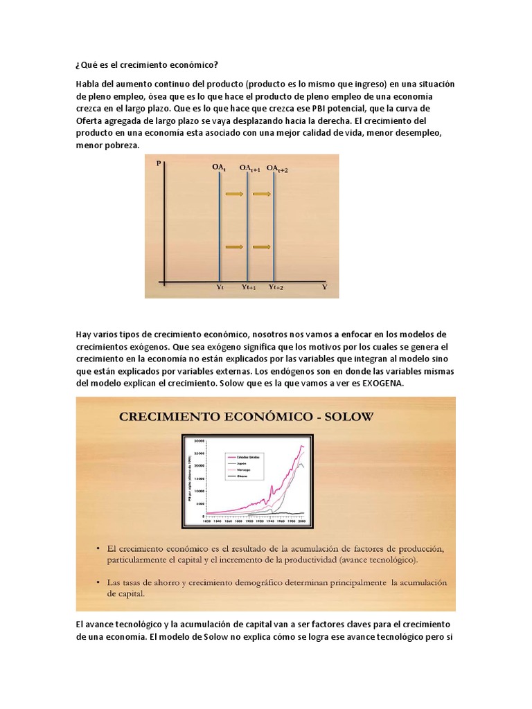 Modelo de Solow | PDF | Crecimiento económico | Macroeconómica