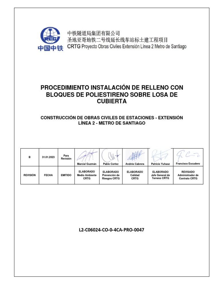 Procedimiento Instalación de Relleno Con Bloques de Poliestireno Sobre ...