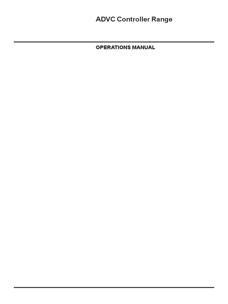 ADVC2-1160 ADVC Range Operations Manual R01 | PDF | Telecommunications | Information And ...