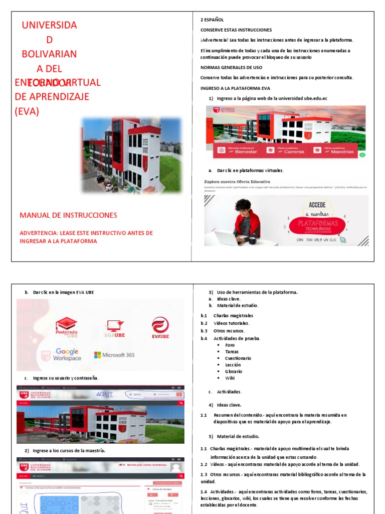 Manual Uso de Plataforma Virtual Eva | PDF | Wiki | ciberespacio
