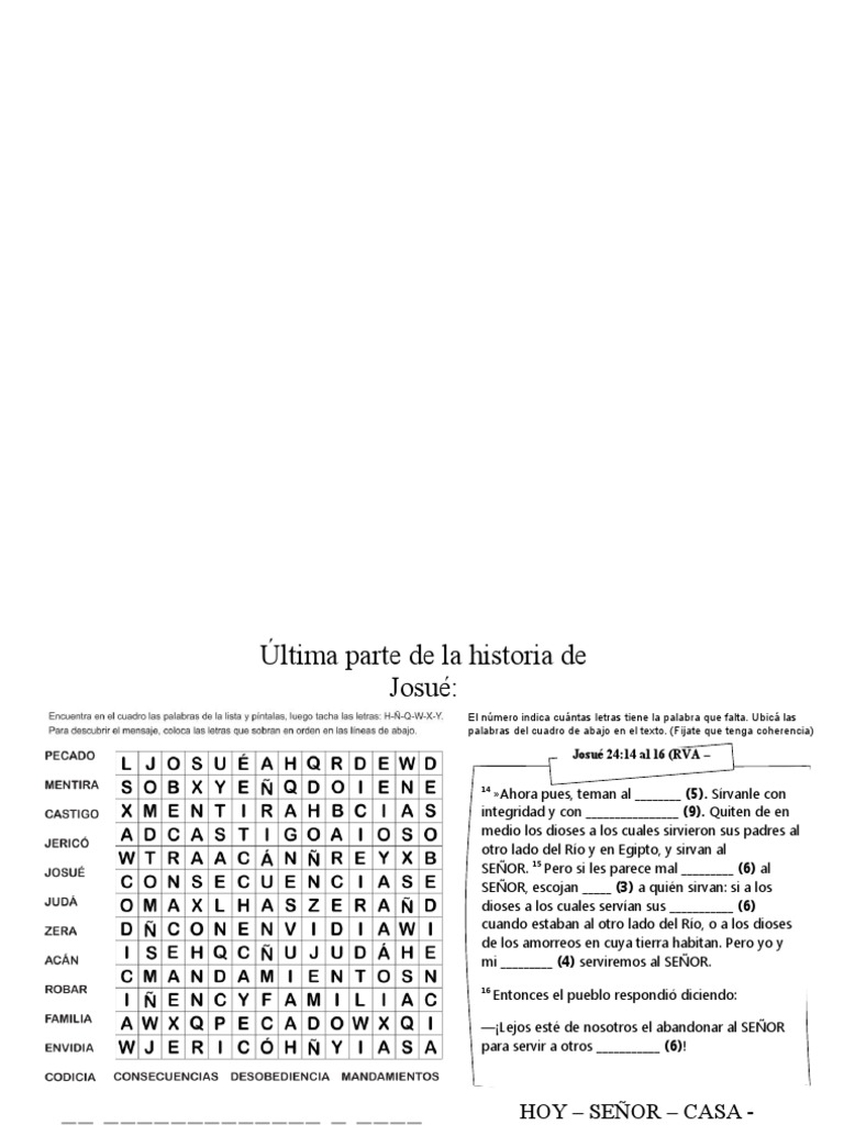 Ultima Parte de La Historia de Josué | PDF Ultima Parte de La Historia de Josué | PDF
