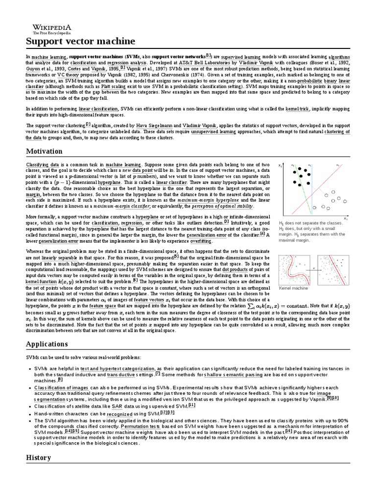 Support Vector Machine | PDF | Support Vector Machine | Statistics